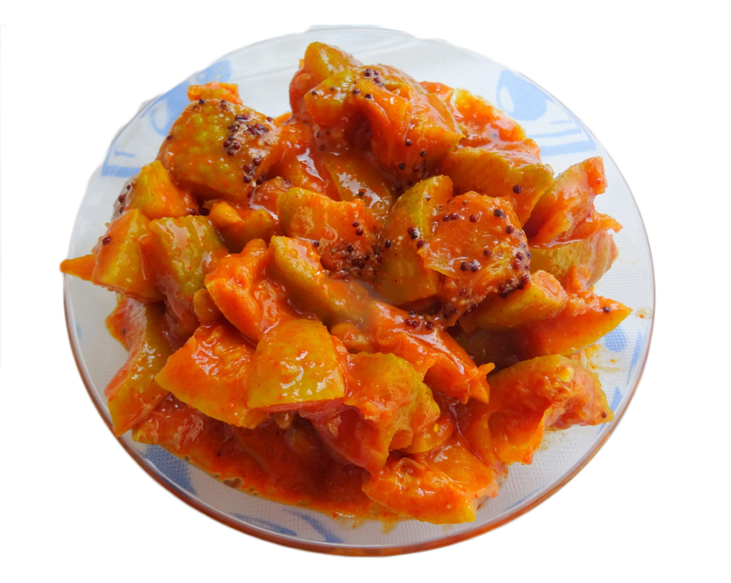Heralekayi uppinakayi (ಹೇರಳೇ ಕಾಯಿ ಉಪ್ಪಿನಕಾಯಿ) 500 Grams – Mysuru Foods